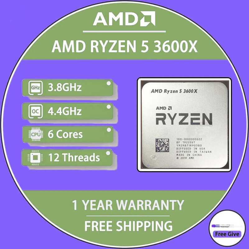 Used AMD Ryzen 5 3600X R5 3600X 3.8 Ghz Six-Core Twee-Thread CPU ...