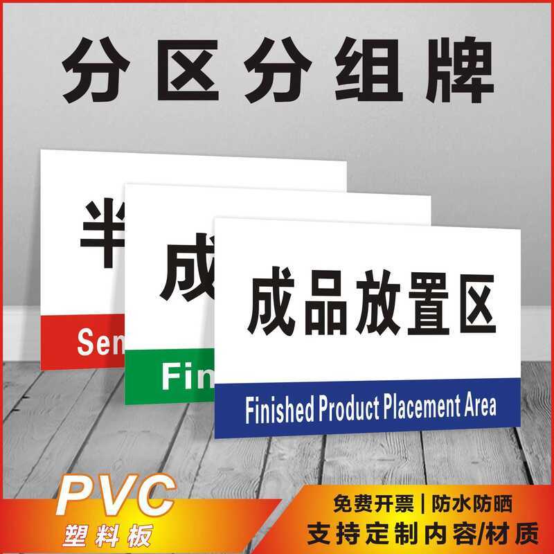 Zoning Grouping Production Workshop Signage Identification Warehouse ...