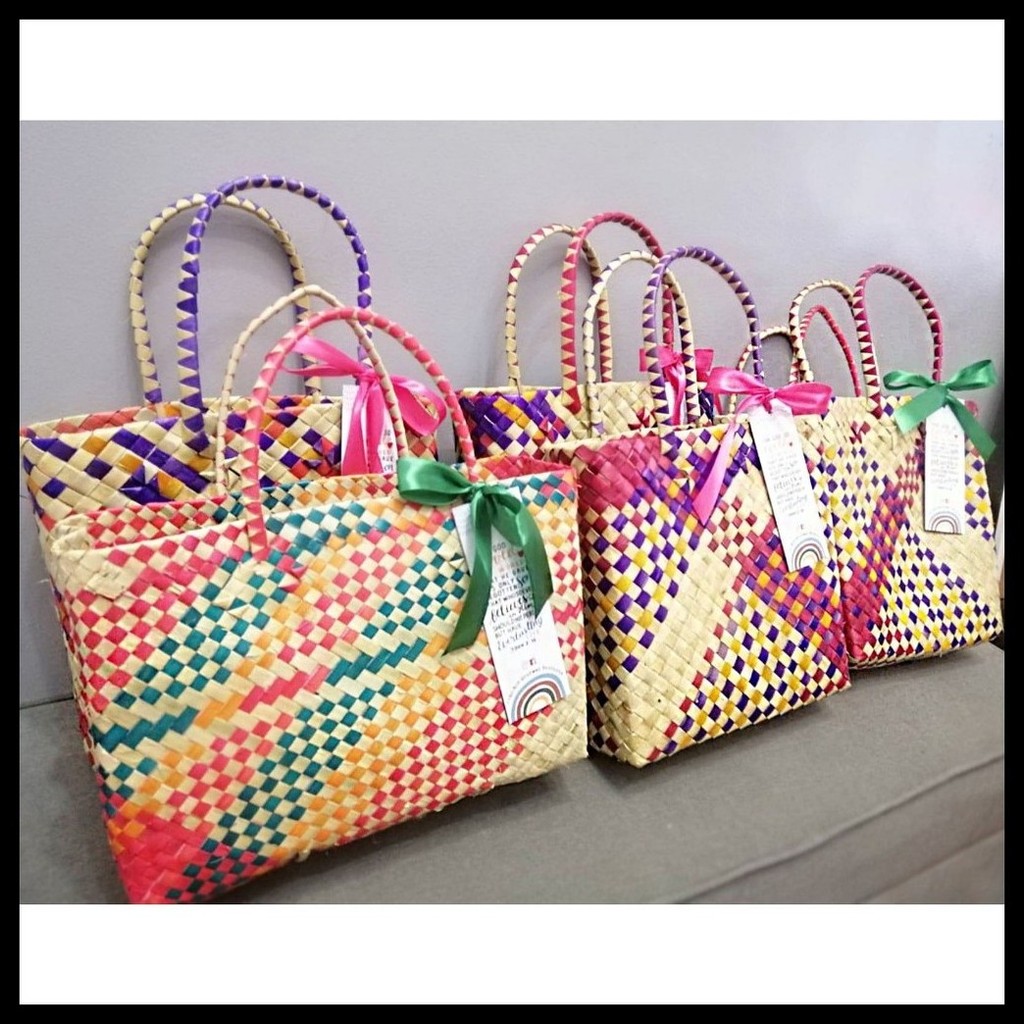 Bayong Native Bag Filipino colorful gift packaging (weaved bag ...