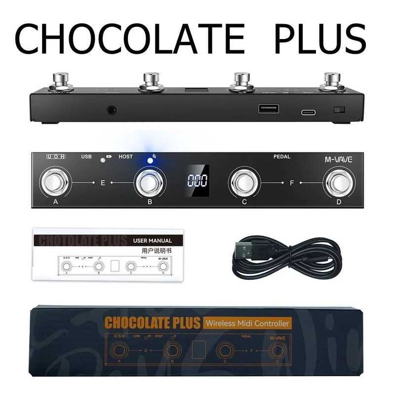 M VAVE Chocolate PLUS V2 Wireless Midi Controller 4 Buttons Foot Switch ...