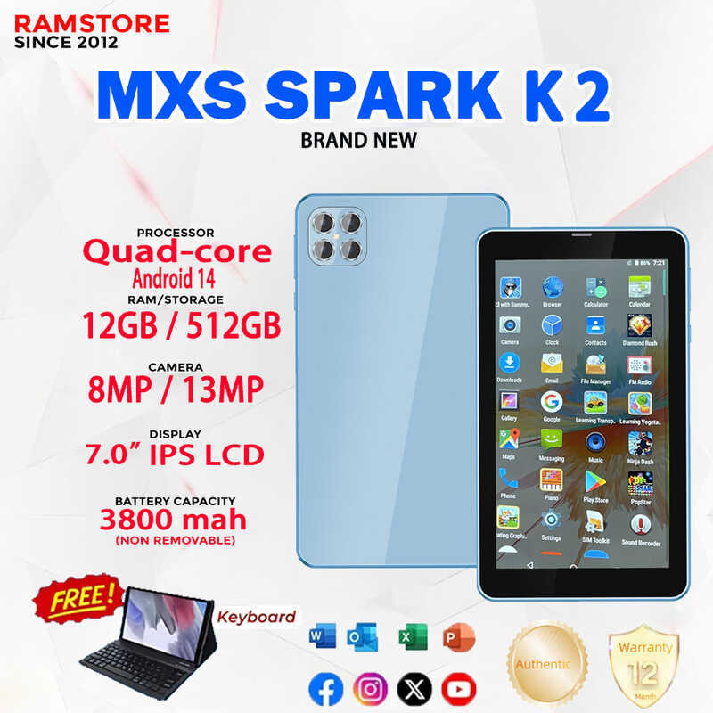 Samsung MXS SPARK K2 Tablet Android Dual SIM For Kids 12Gb+512Gb ...