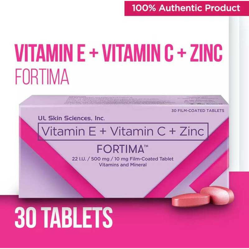 FORTIMA E Vitamin C + Zinc 30 Tablets 57E 2Ad | Shopee Philippines