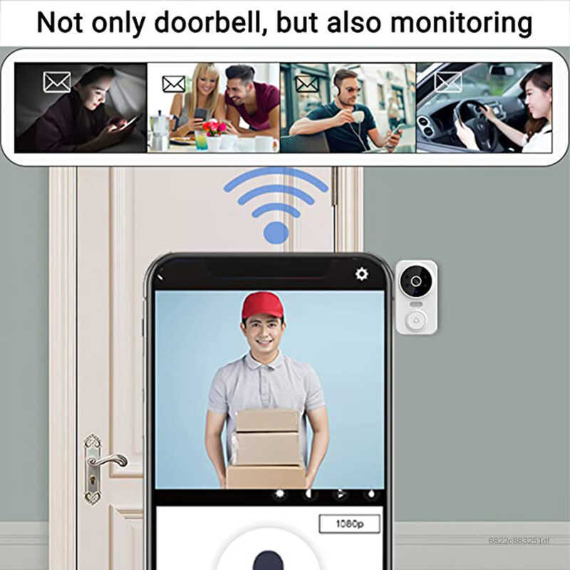 Xiaomi Wireless Doorbell Wifi Outdoor Camera Security Bell Night Vision ...