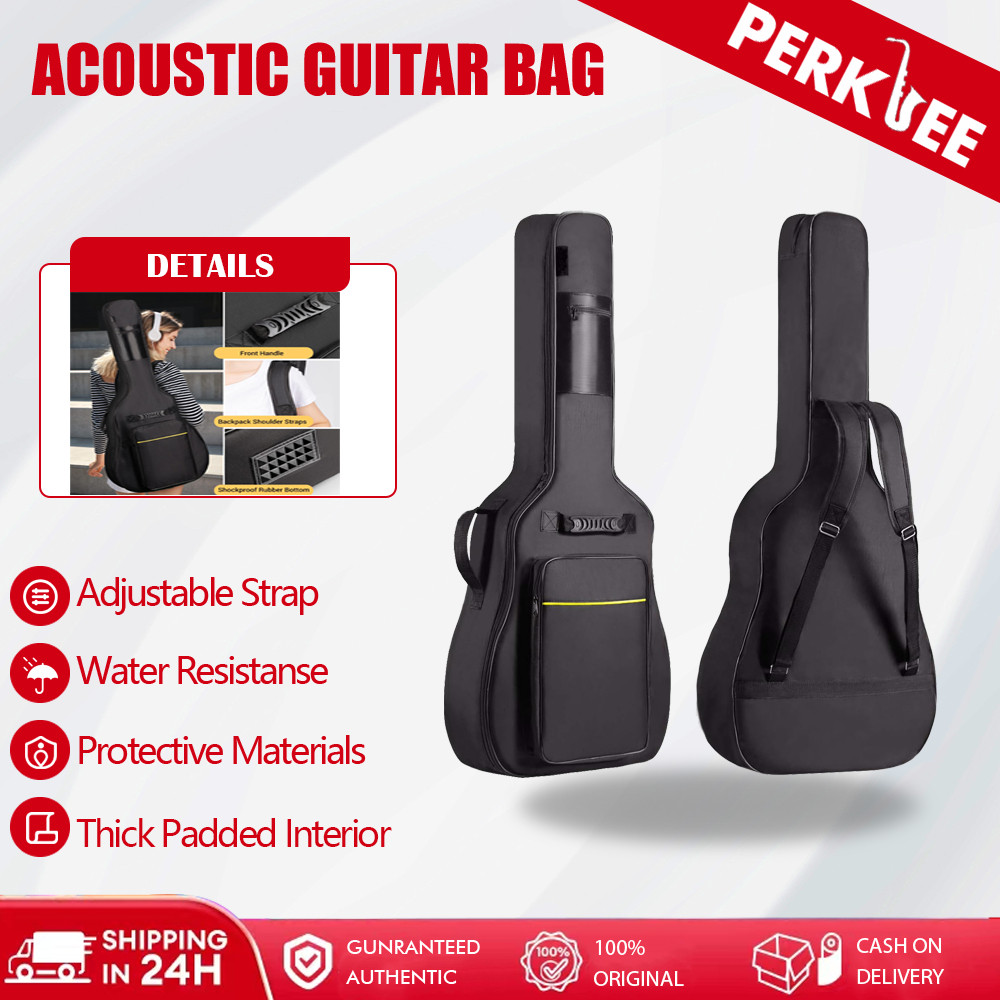 PERKLEE 40-41inch Guitar Case Bag Waterproof Oxford Cloth Full-Size ...