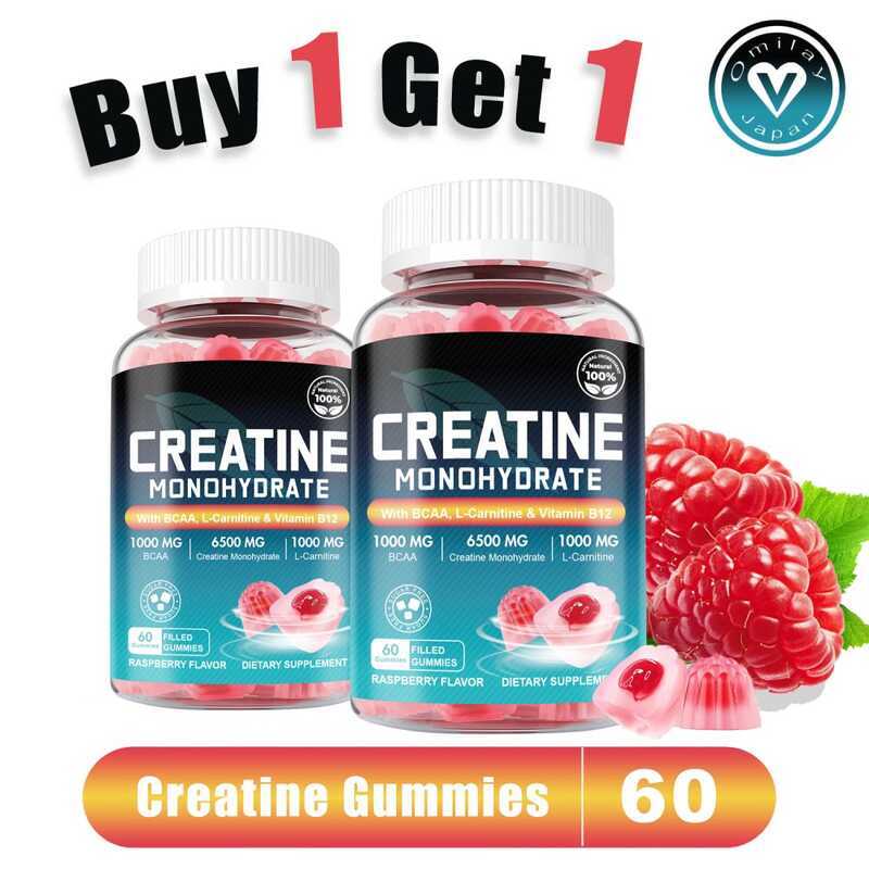Omilay Sugar Free Creatine Monohydrate Gummies For Men Women Athlene ...