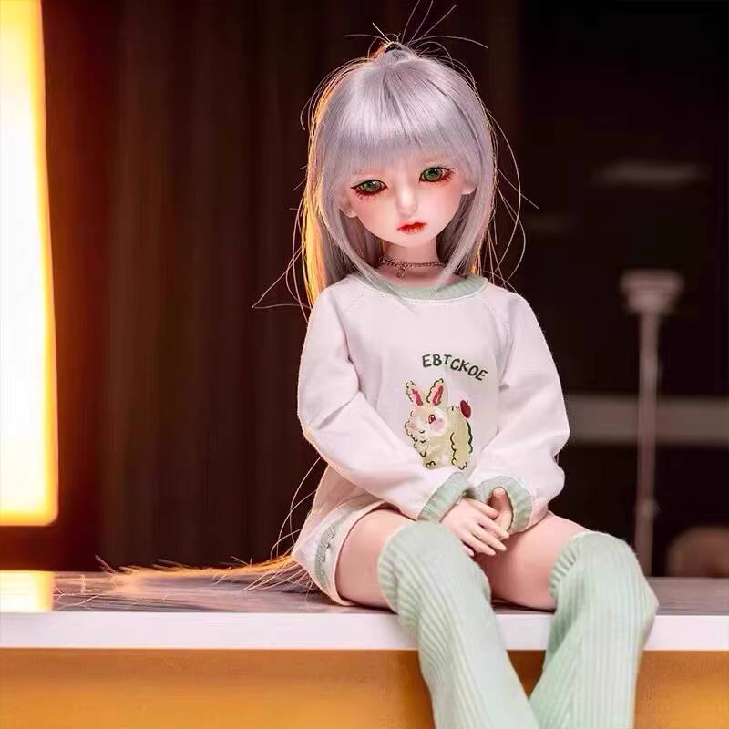 ☑♥ New Small Anime Silicone Life Size Soft Body Figure Doll Female Two