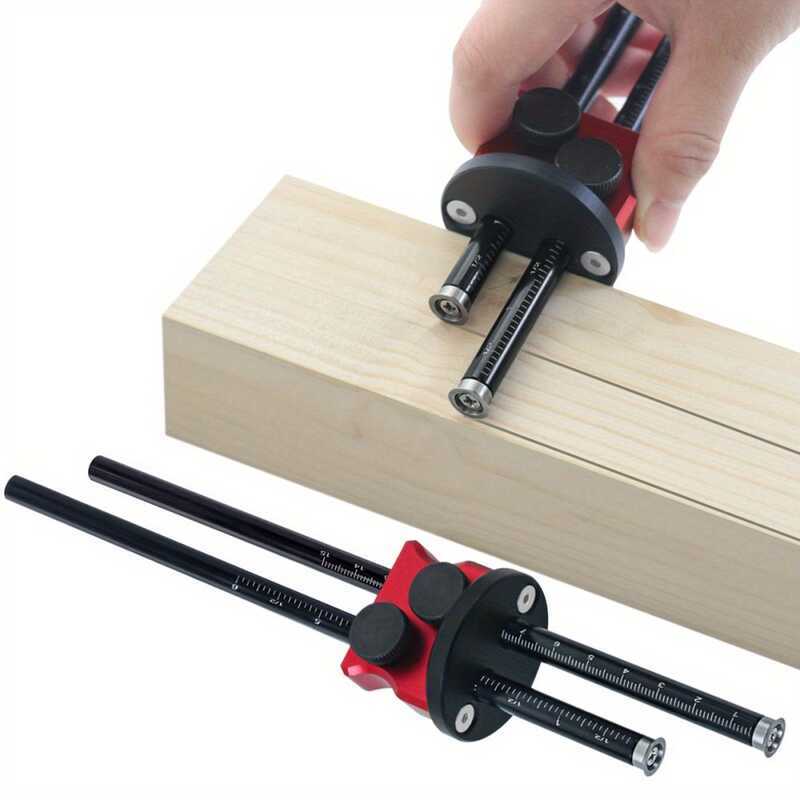 Double Head Wheel Marking Gauge Aluminum Parallel Line Drawing Tool ...