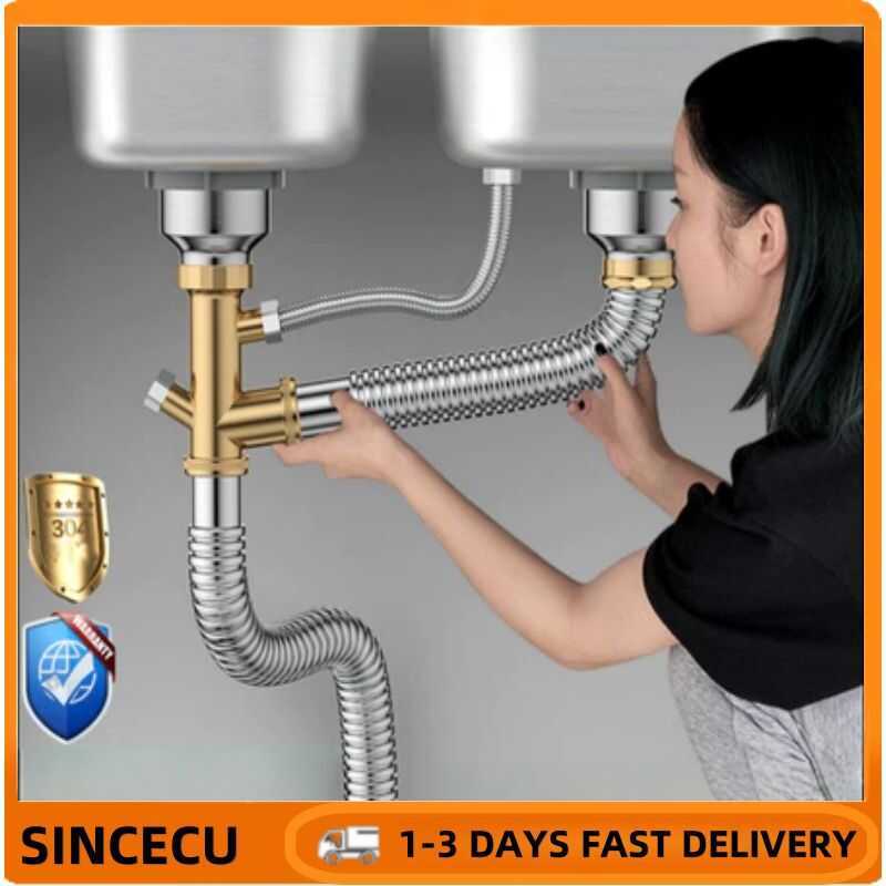 Rat-Proof Kitchen Sink Drain Pipe – Durable Stainless Steel Hose With ...