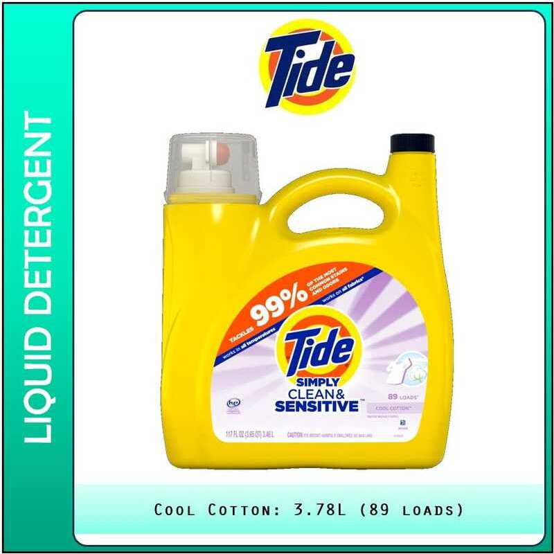 TIDE Liquid Laundry Detergent Soap - Free Gentle Simply Clean Fresh ...