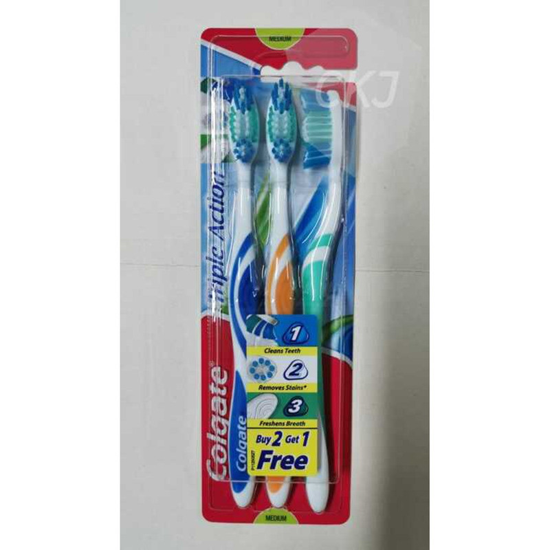 Colgate Triple Action Toothbrush 3Pc Value Pack (Medium) Cef | Shopee ...