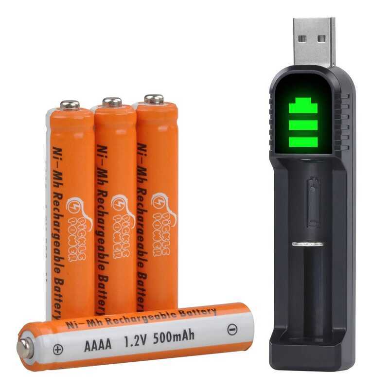 Ab 1.2V 2 AAAA Ni-Mh Rechargeable Battery With USB Charger, For Stylus ...