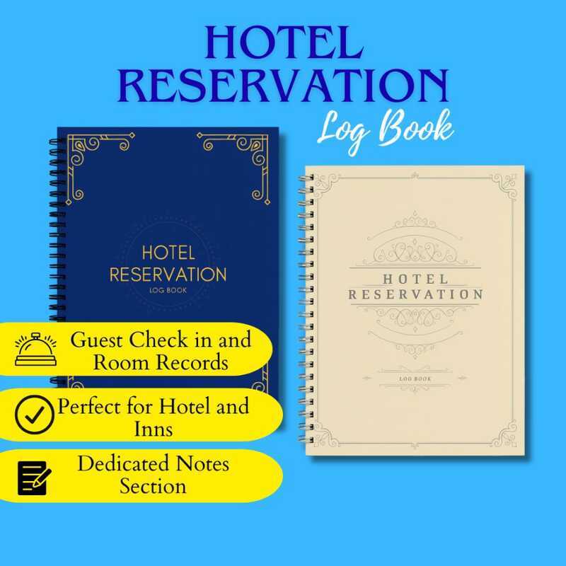 Hotel Reservation Log Book – Guest Check-In, Room Booking Records ...