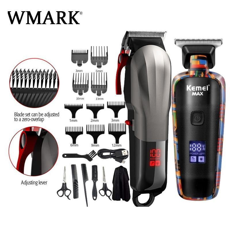 WMARK NG-115 Rechargeable Hair Clipper with LCD Display Professional ...