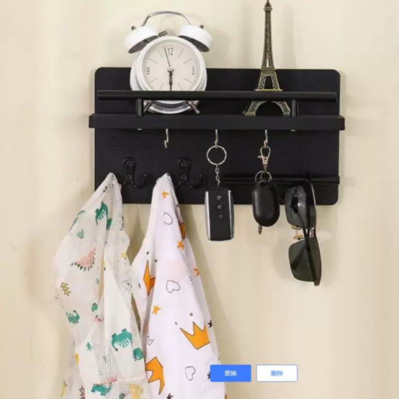 Wooden Key Hanger Wall Mounted Key Holder Organizer Vintage Wall Hook ...