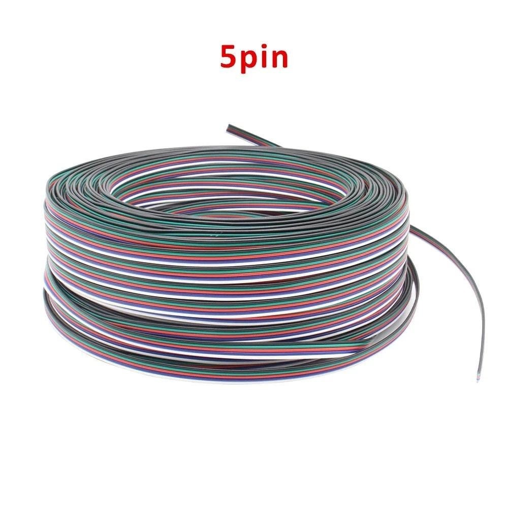 10m 2pin 3pin 4pin 5pin 6pin Electric Wires 22AWG WS2812B WS2813 5050 ...