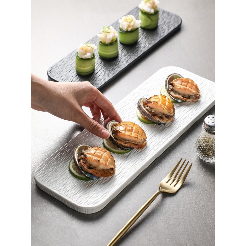 Sushi Plate Restaurant Long Plate Snacks Pastries Flat Plate Western ...