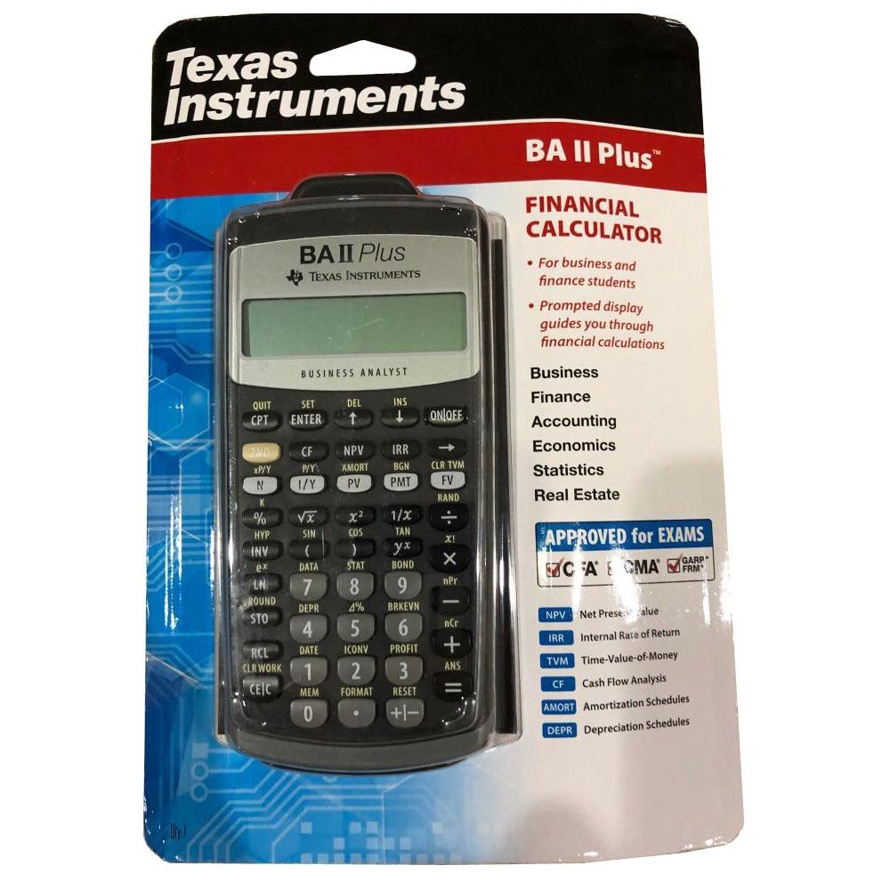 Texas Instruments BA II Plus Business Analyst Financial Calculator ...