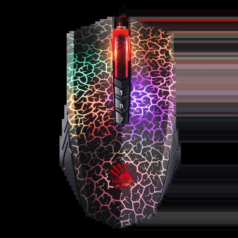 A70 Bloody Light Strike Black Gaming Mouse, 100-6200 CPI Adjustable, 6 ...