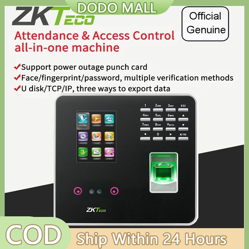 ZKTeco Biometric Fingerprint Face Attendance Machine Home Security ...