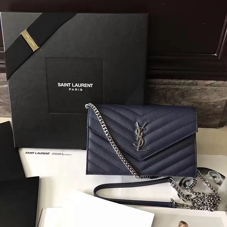 YSL Envelope package，Using imported caviar skin[Color]The shoulder ...