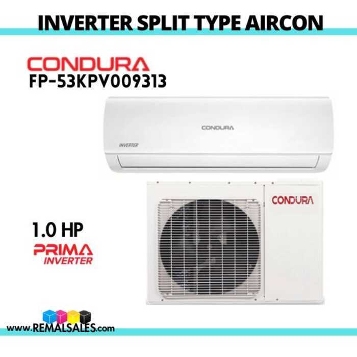 CONDURA Fp-53Kpv009313 1.0Hp Prima Inverter Wall Type Aircon E72 ...