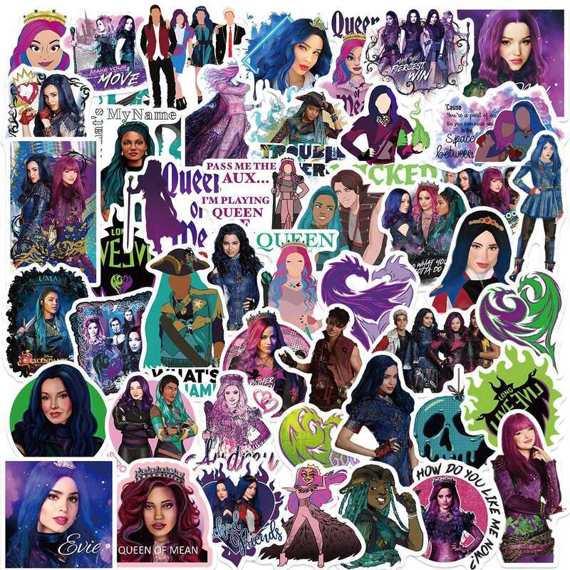 50 Sheets of Descendants Waterproof Car Luggage Trolley Case Hot ...