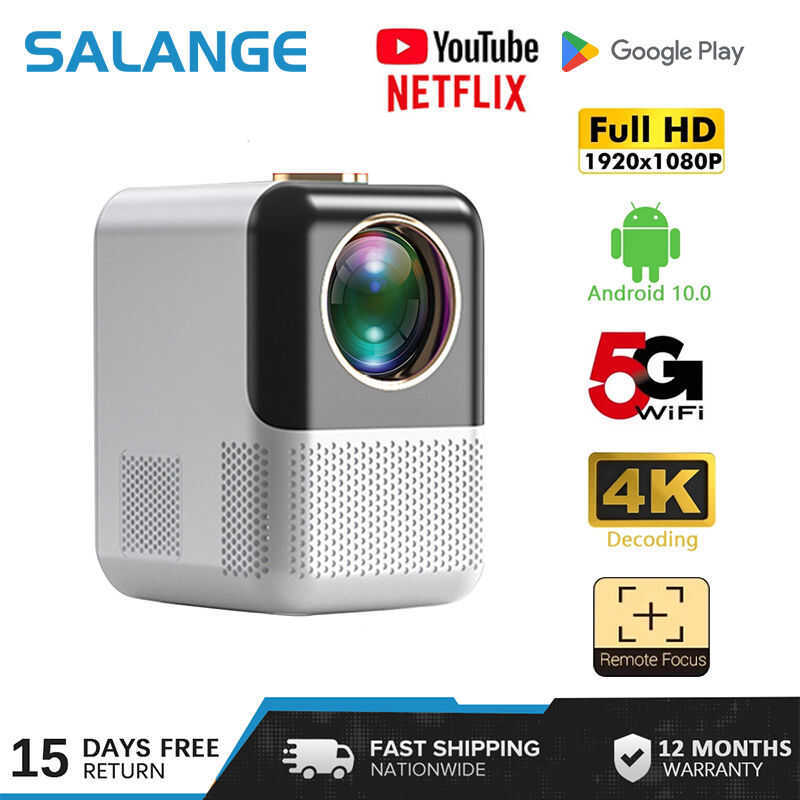 Salange P700 Mini Smart Projector Android 10 Support 4K Full HD 1080P ...