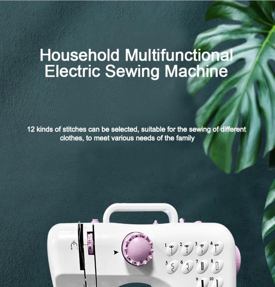 xiaomi Upgrade 12 Needle Mini Sewing Machine Portable Knitting Machine Multi-function Sewing ...