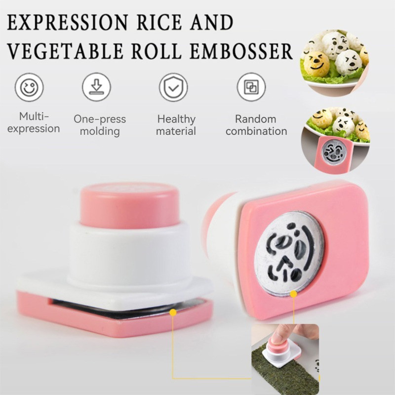 Rice Ball Cutter Smiling Onigiri Stamp Sushi Tool Embosser Punch ...