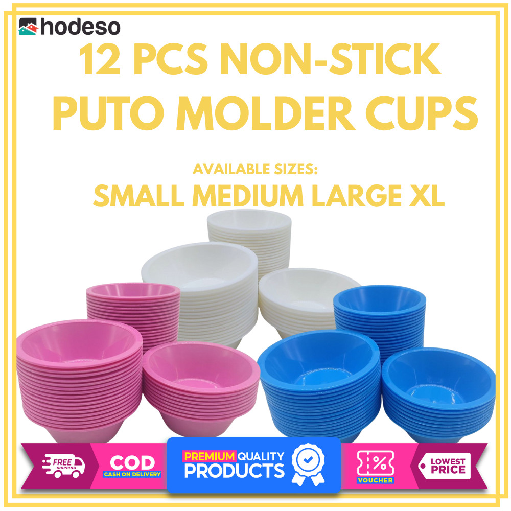 Hodeso 12pcs Puto Molder Cups Set Small Medium Large XL Size Steamer ...