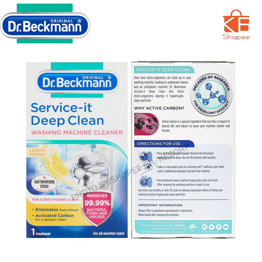 Dr Beckmann Service-It Deep Clean Washing Machine Cleaner Lemon Fresh ...