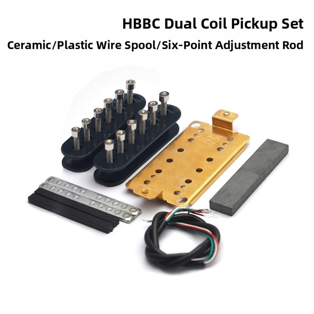 DIY Humbucker Pickup Kit Dual Coil Guitar Pickups Plastic Bobbins 50mm ...