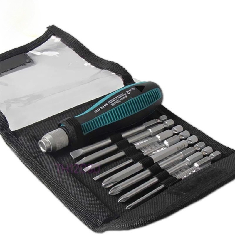 9pcs Screwdriver Set Slotted Screwdriver Set with Magnetic Tip Multi ...