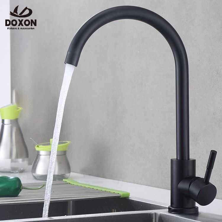 DOXON Sus304 Black Kitchen Faucet 360° Rotate Sink Stainless Steel 304 ...