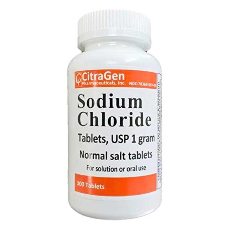 Sodium Chloride Gm, USP Normal Salt - 300 Tablets 1 Pack | Shopee ...