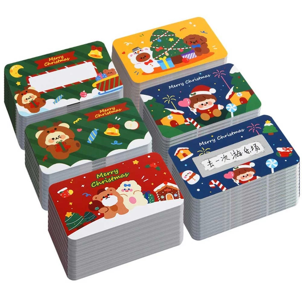 20pcs Cartoon Christmas Series Scratch Card Handwritten Interactive ...