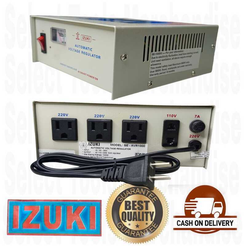 Izuki Automatic Voltage Regulator 1000W AVR For PC Computer Time Delay ...