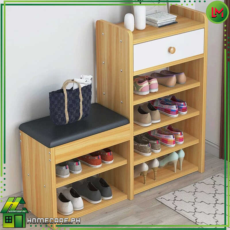 HOMECARE PH Shoe Bench Storage Cabinet Rack Hallway Cupboard Organizer ...
