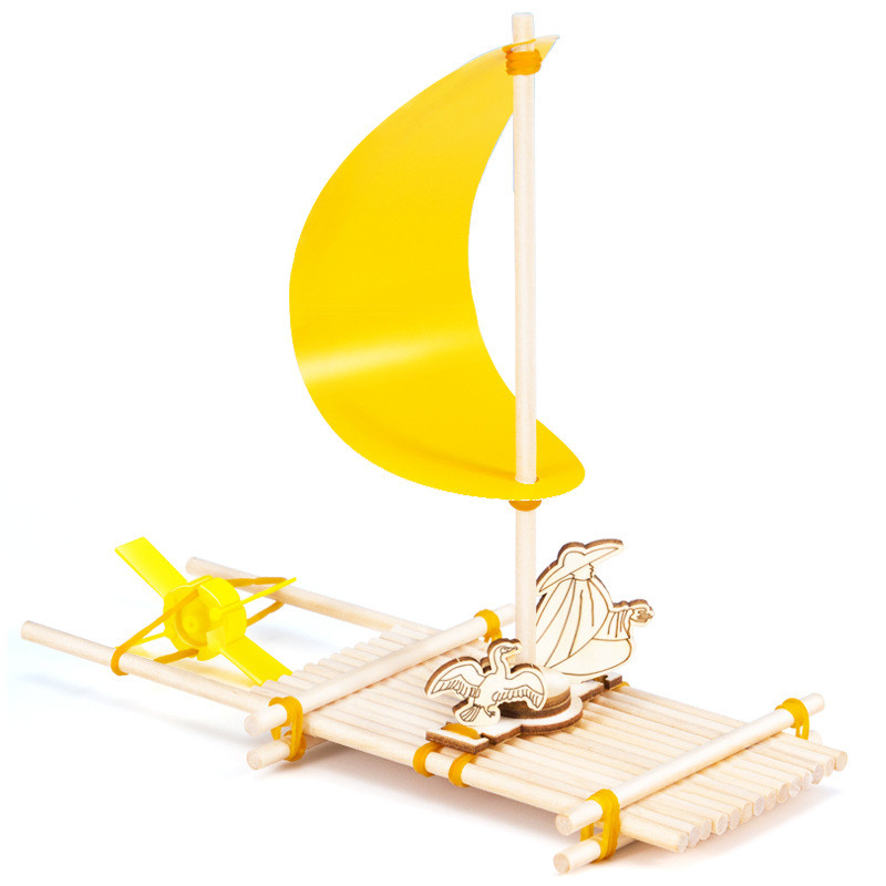 Childrens Physics Science Kit Diy Water Floatation Bamboo Raft Craft ...