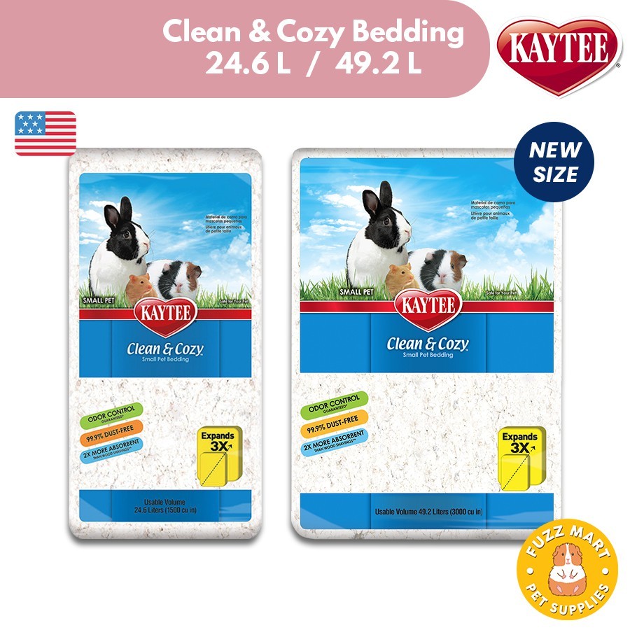 Kaytee Clean & Cozy Small Pet Paper Bedding (24.6L /49.2L) for Hamsters ...