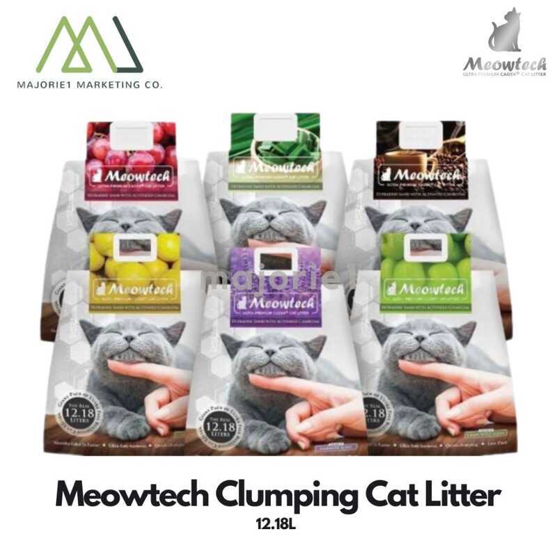 Meowtech Ultra Premium Cat Litter 12.18L Lavender, Grape, Lemon, Green ...