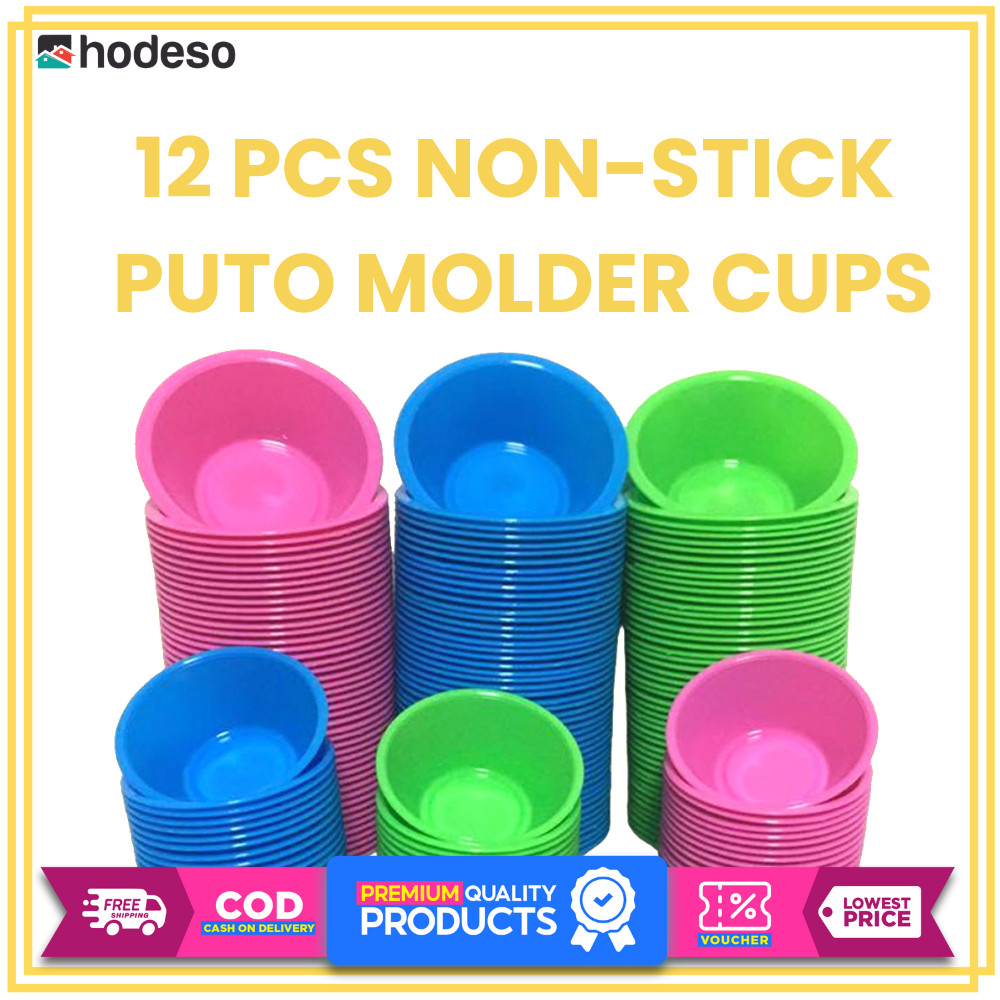 Hodeso 12pcs Non-Stick Puto Molder Cups Set – Baking Cups for Kutsinta ...