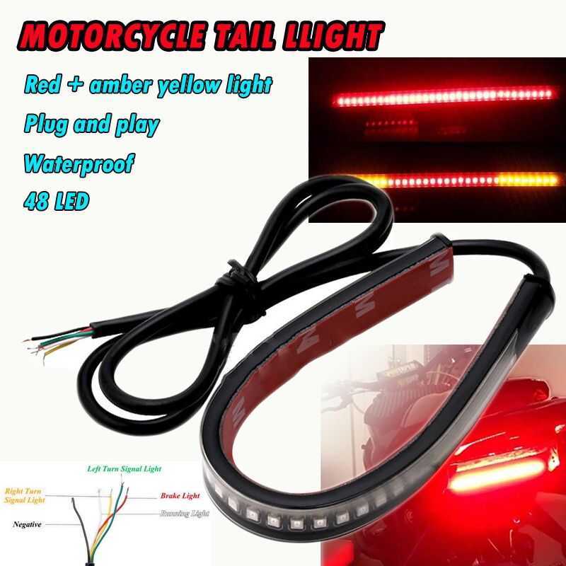 Hot Sell !! Pinph 48-LED Motorcycle Light Bar Strip Flexible Universal ...