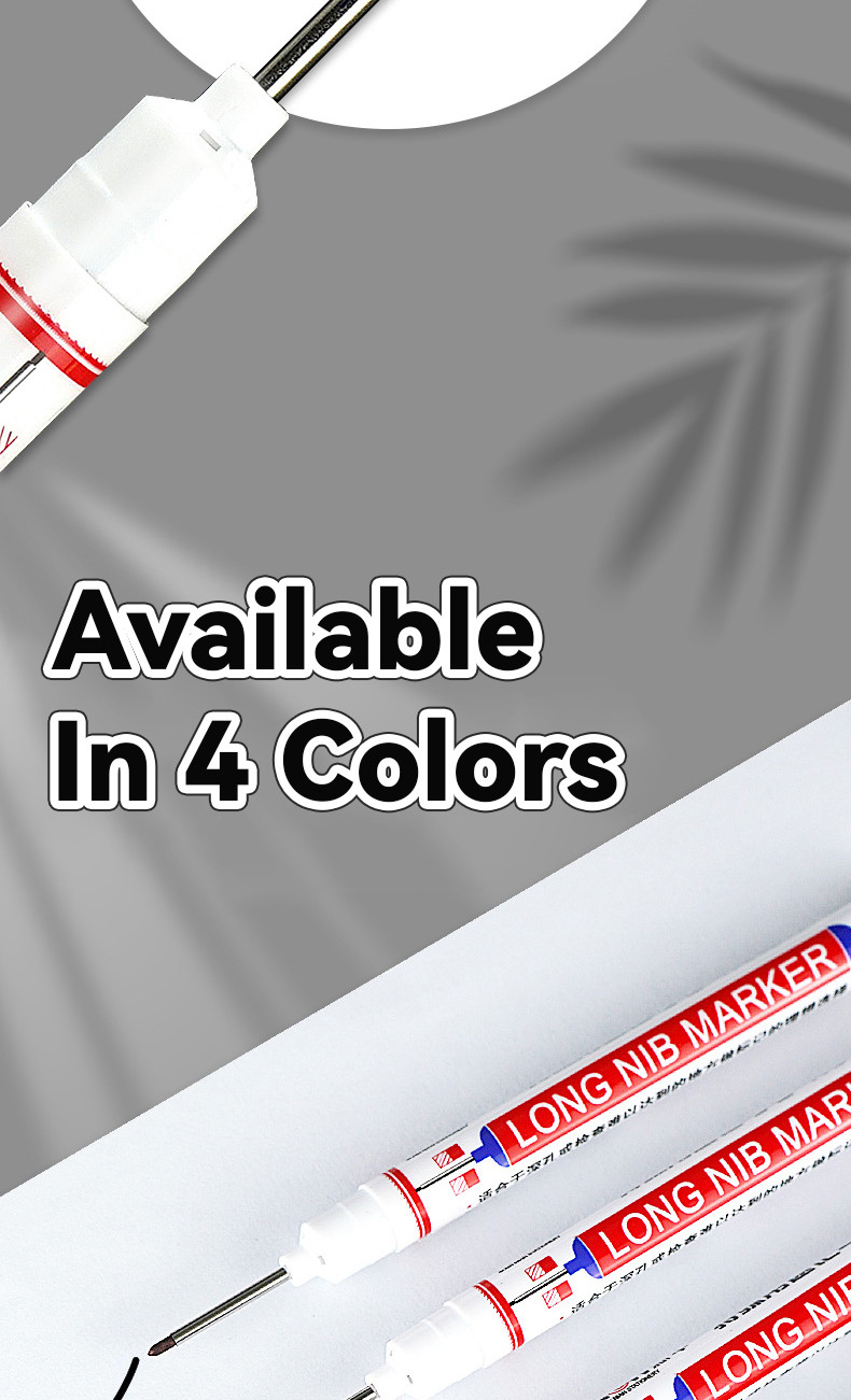 5PCS Big Capacity Quick Drying Waterproof Long Tip Marker Pen Long Head ...