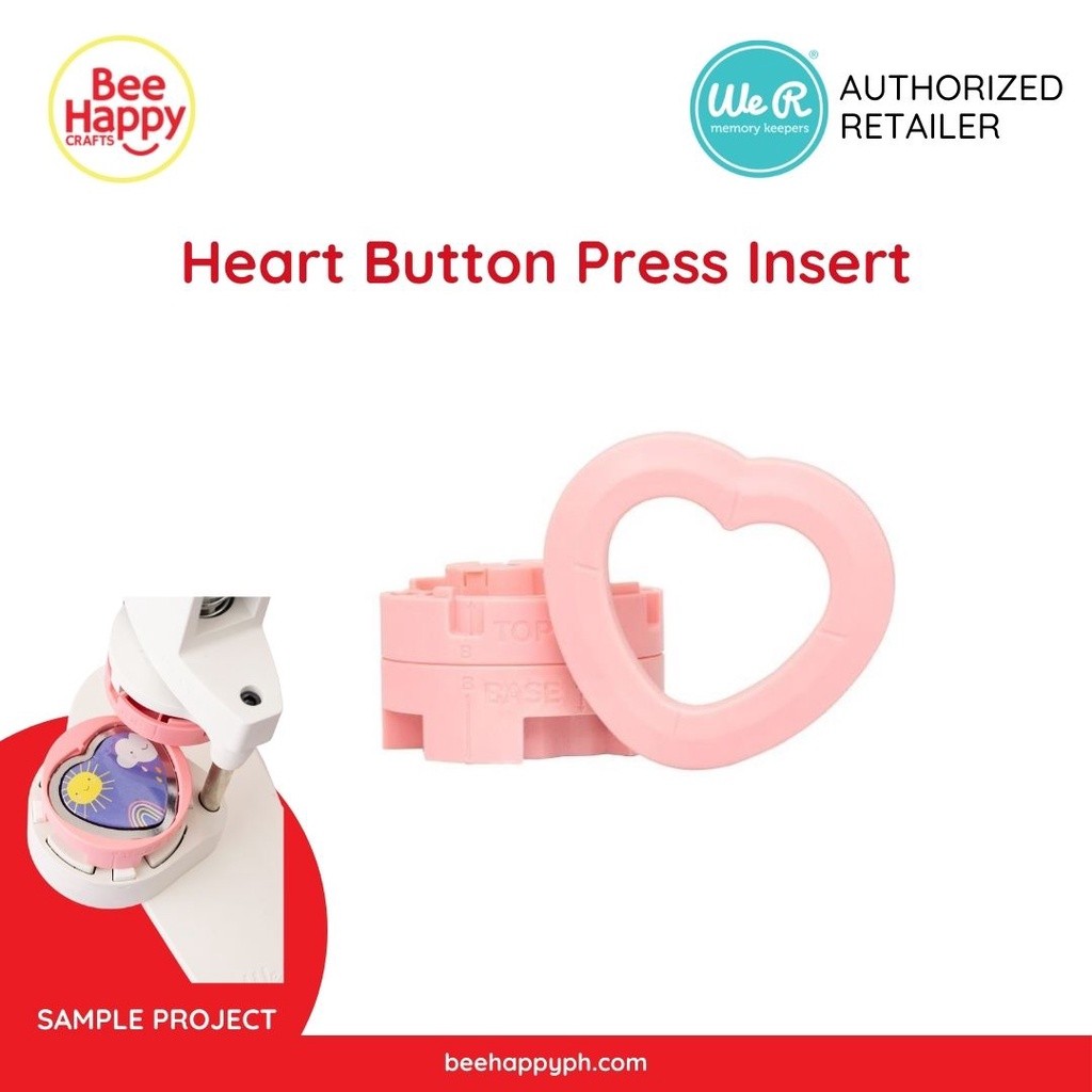 We R Memory Keepers Heart-Button Press Insert | Shopee Philippines