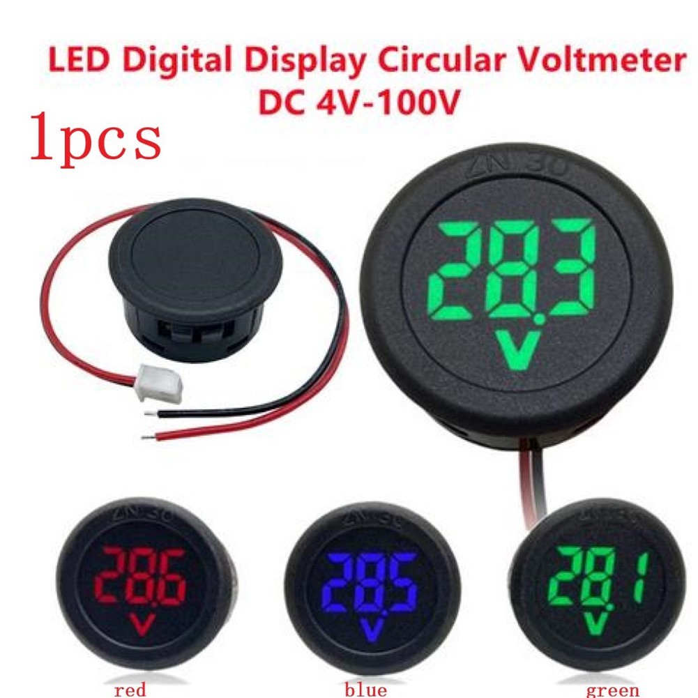 【ONCE+】Circular Tester LED Car Digital Voltmeter Volt Detector Voltage ...