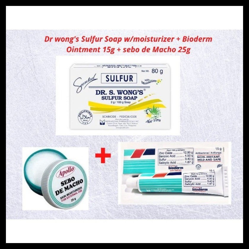 Dr. Wong's Acne Solution set sulfur w/moisturizer+25g sebodemacho+15g ...