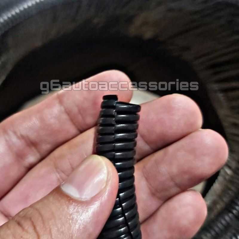 Black Split Loom Tubing Car Wire Protector Corrugated Tube Conduit ...