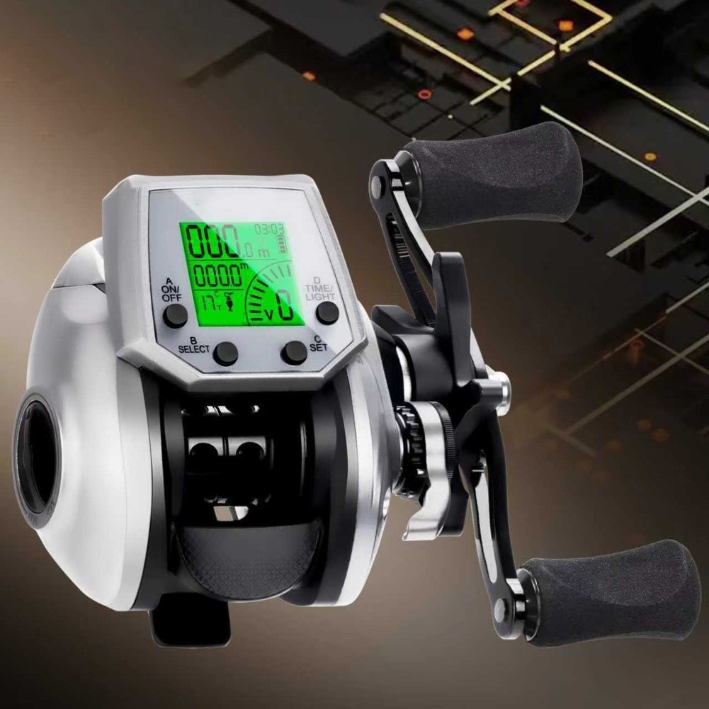 ANRE. Digital Fishing Reel Baitcasting Reel With Temperature Time ...