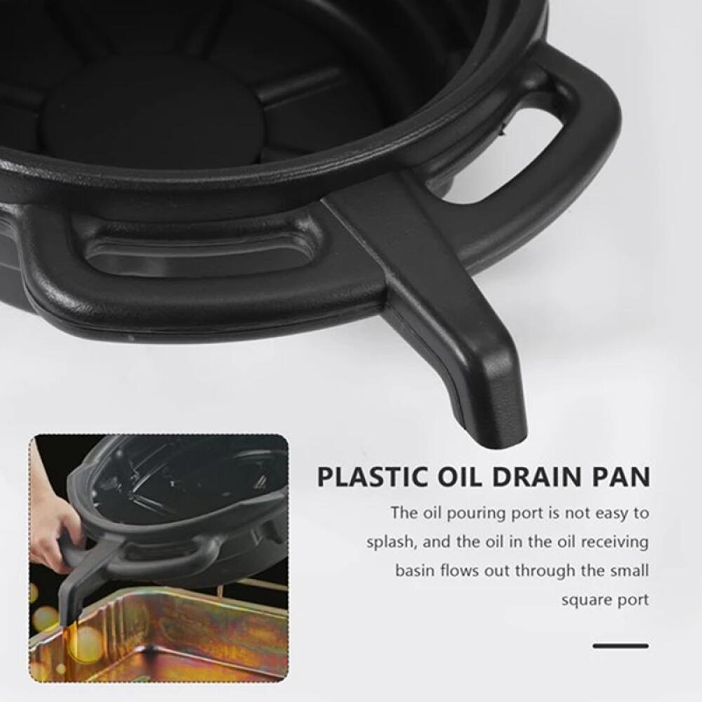Motor Oil Drip Catcher Pan Oil Drain Pan 10L Black Plastic Anti ...